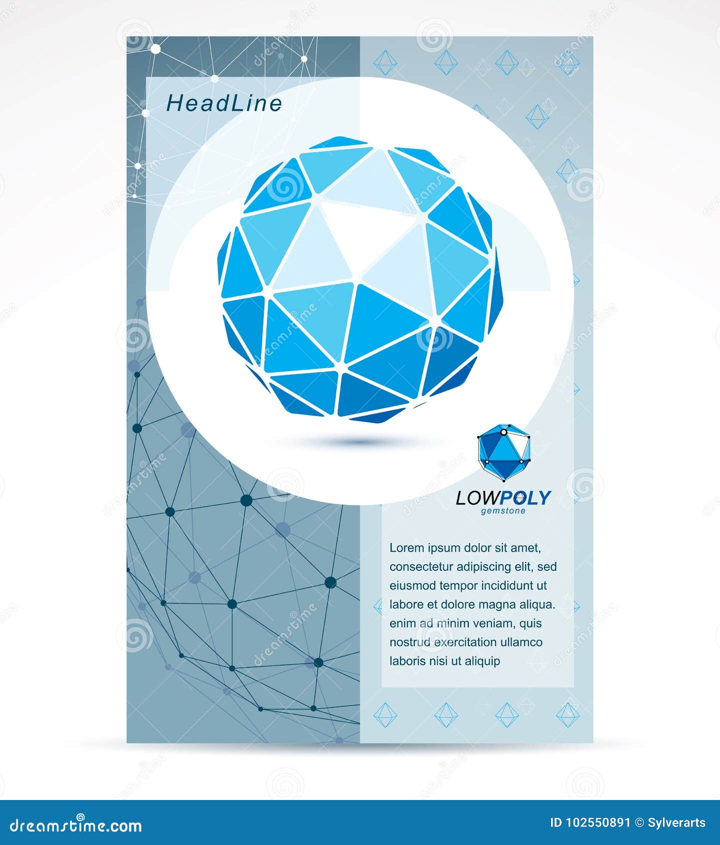 New Technology Theme Booklet Cover Design, Front Page. 3D Engine Stock ...