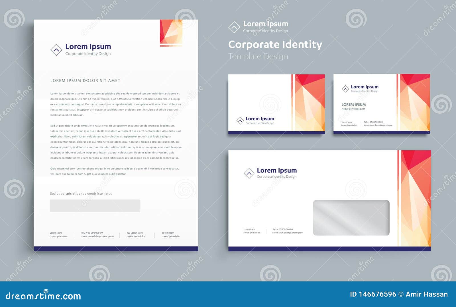 Corporate Business Identity Template Design Vector Abstract Stationery ...