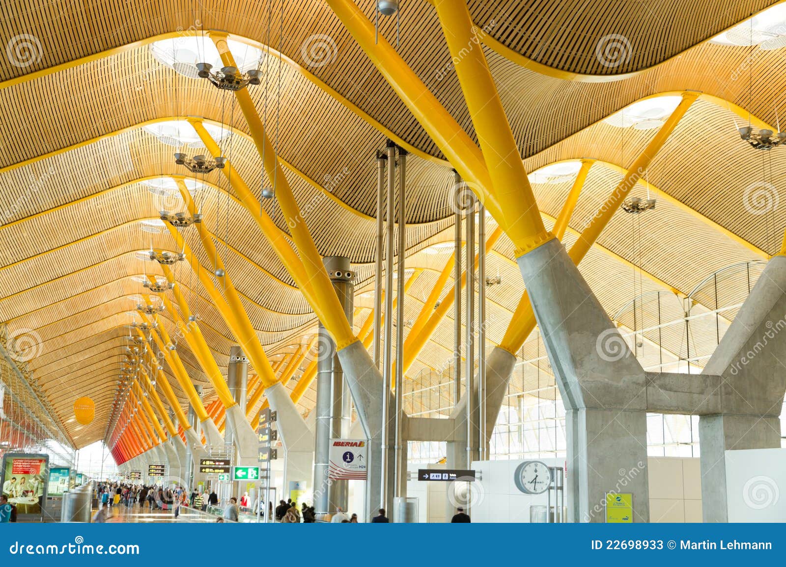 New Terminal of Madrid Airport Editorial Stock Photo - Image of design ...