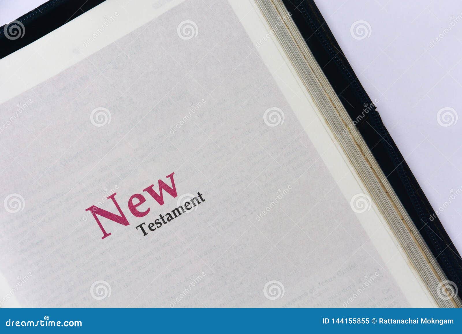New Testament Cover in Holy Bible Stock Image - Image of christianity ...
