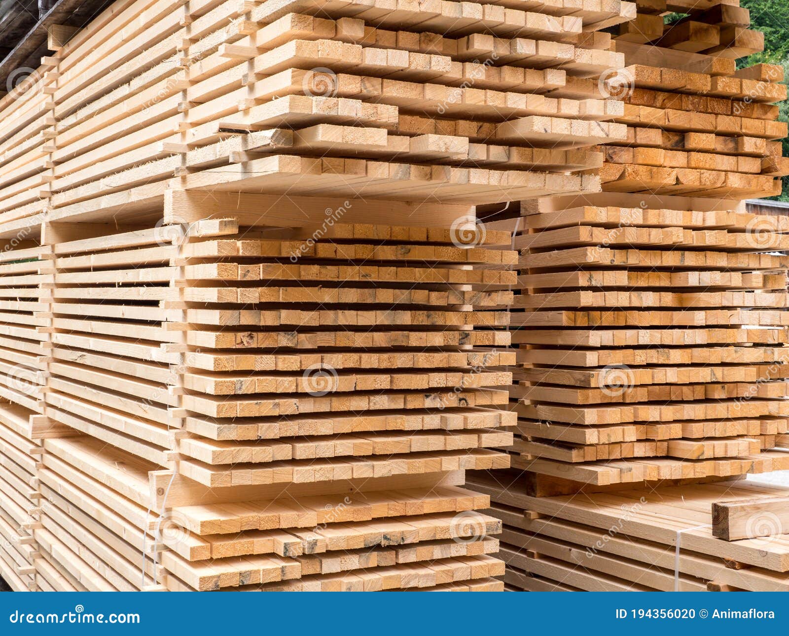 New Timber Material .for the Construction Site Stock Photo - Image of ...
