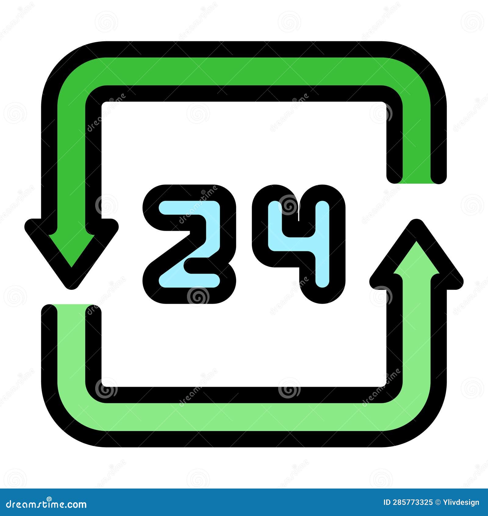 New Timer Duration Icon Vector Flat Stock Illustration - Illustration ...