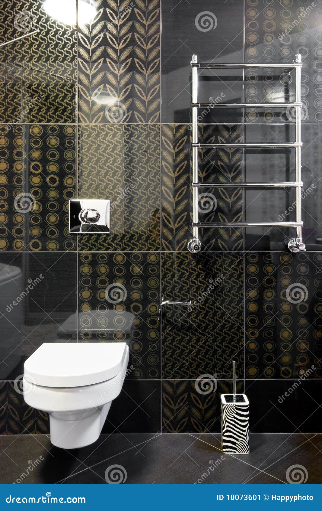 Toilet Room With Toilet. Bottom View. Repair Is Required Royalty-Free ...