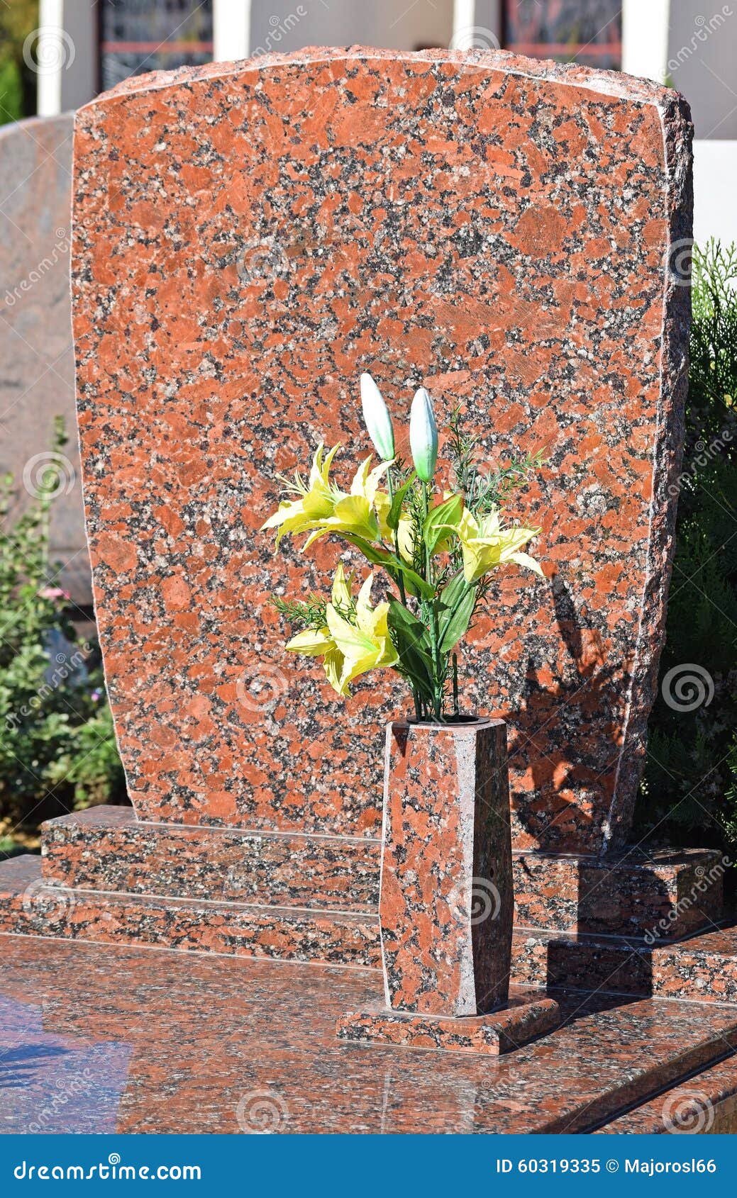 New Tombstone in the Cemetery Stock Image - Image of lantern, religious ...