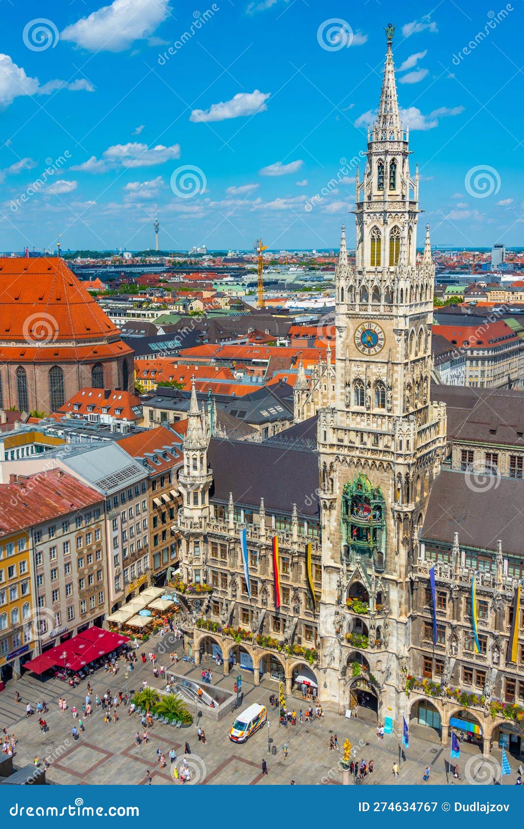 New Town Hall in German Town Munchen Stock Image - Image of city ...