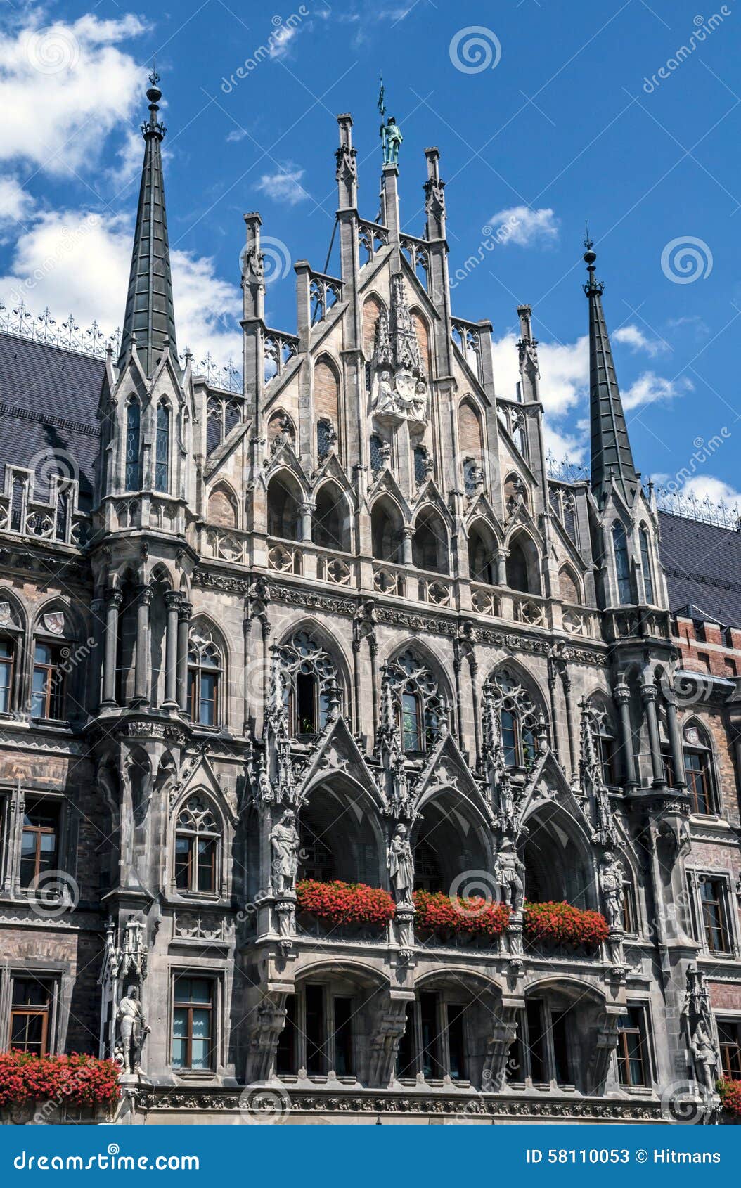 New Town Hall on Marienplatz in Munich, Germany Stock Image - Image of ...