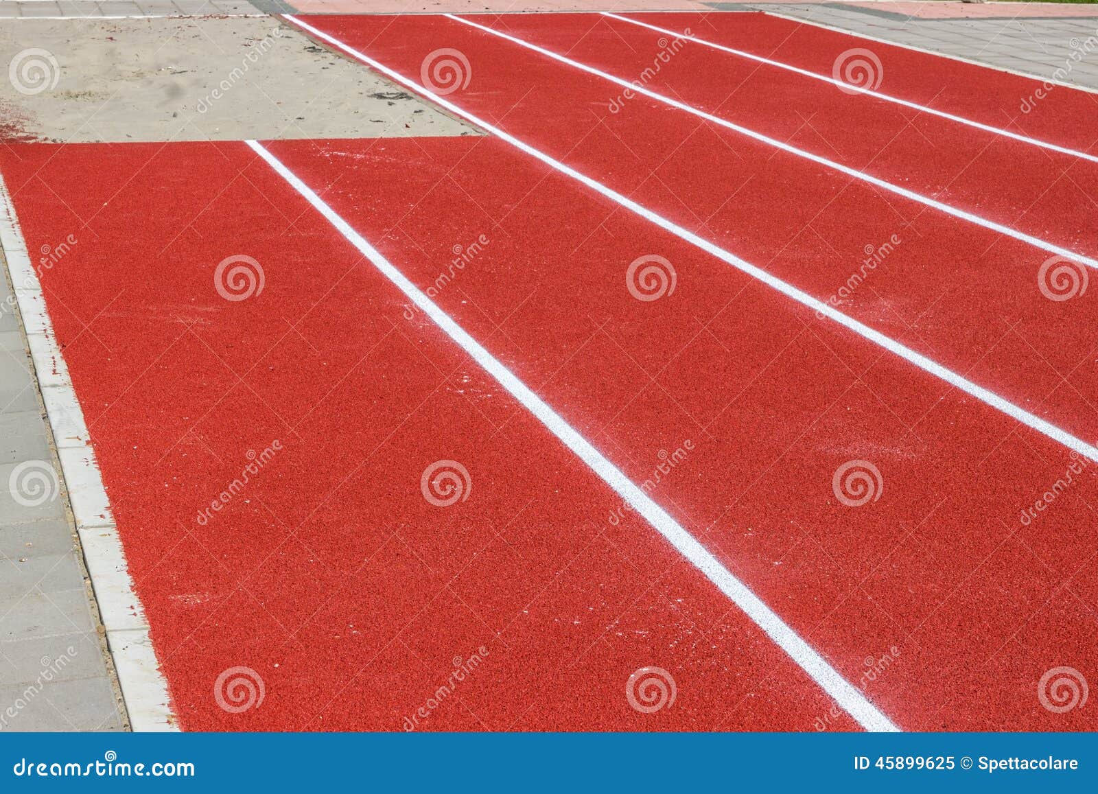 New Track and Long Jump Pit Stock Image - Image of track, straight ...