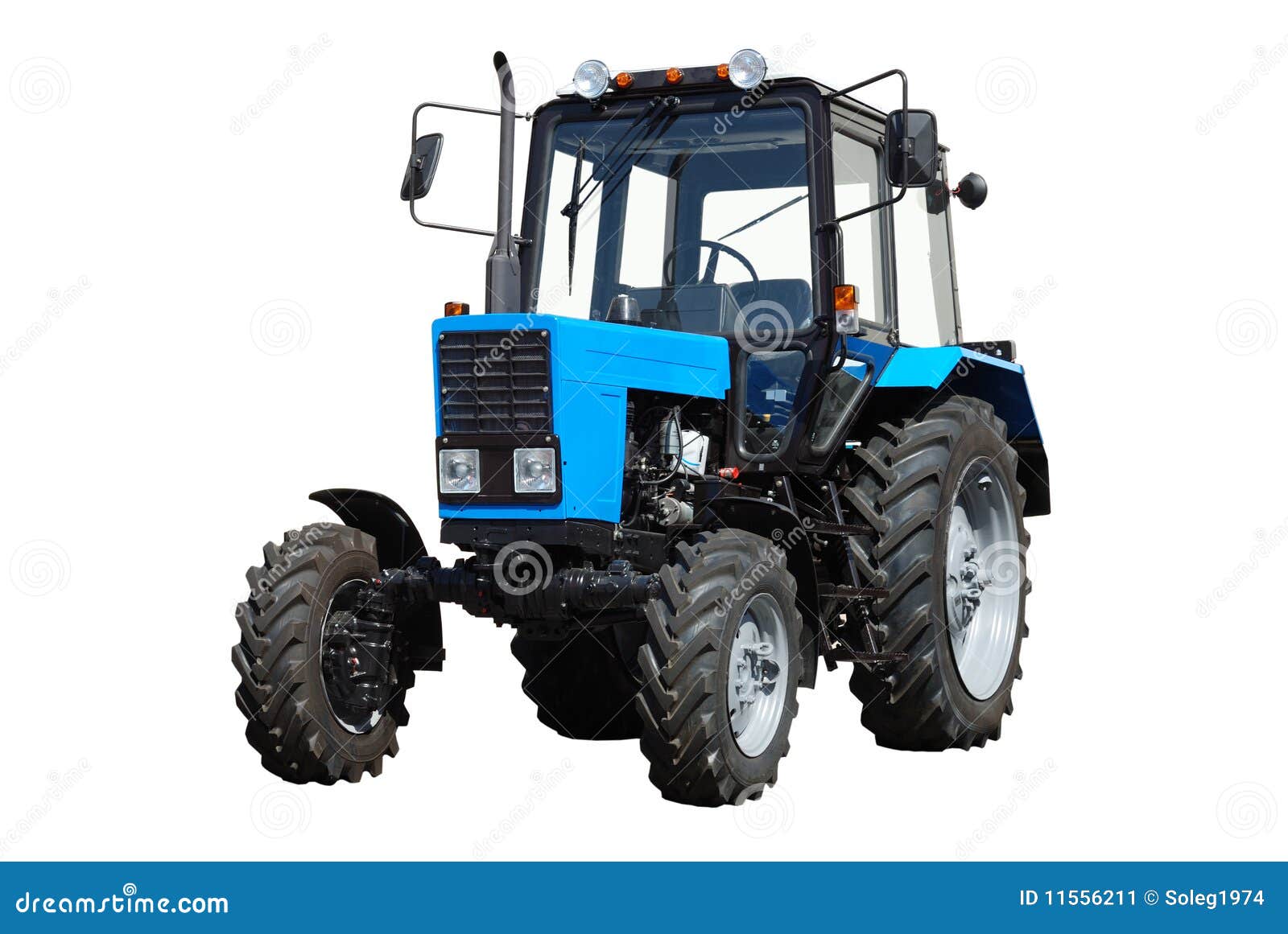 New Tractor on White Background Stock Image - Image of large ...
