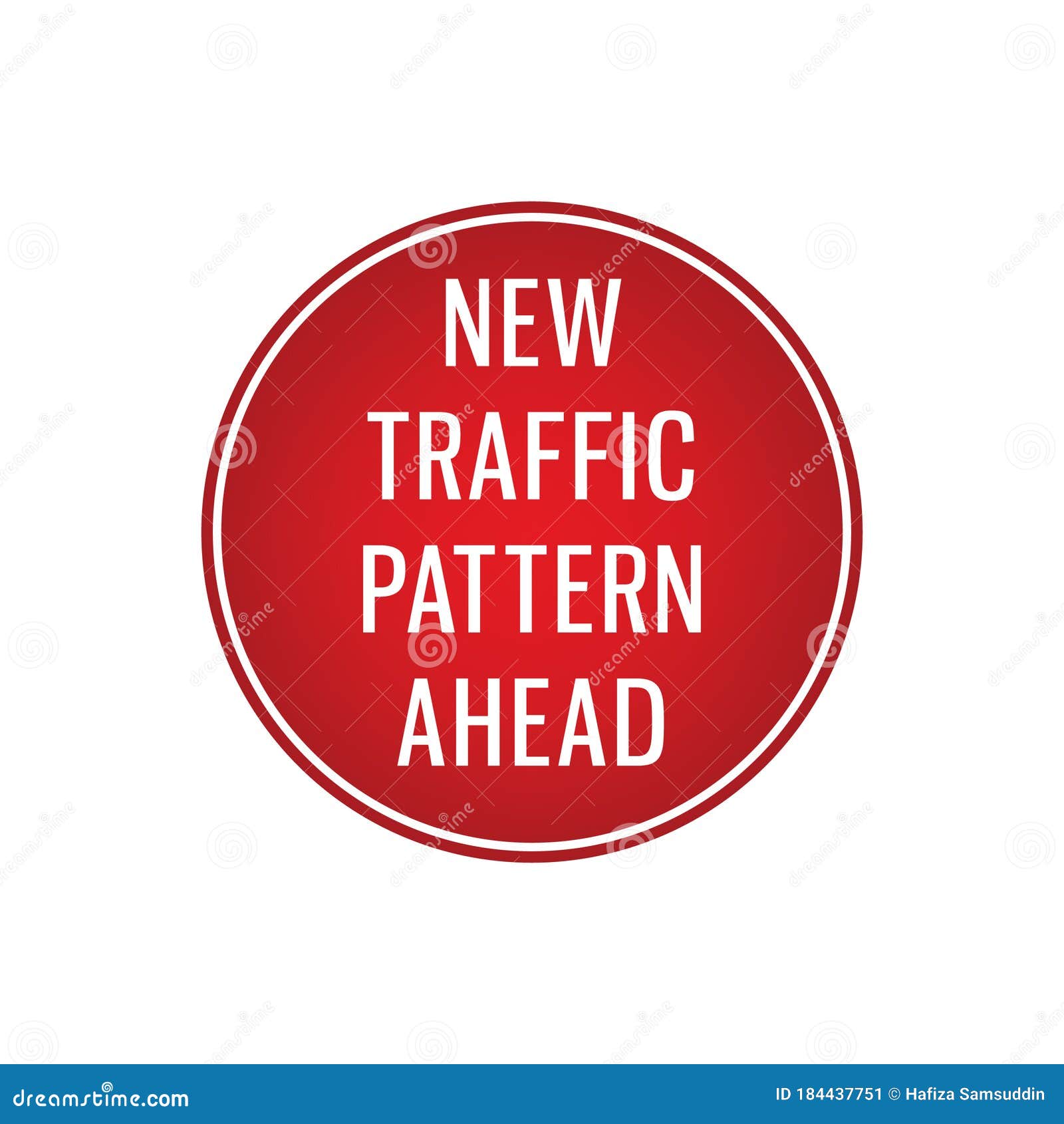 New Traffic Pattern Ahead Signboard. Vector Illustration Decorative ...