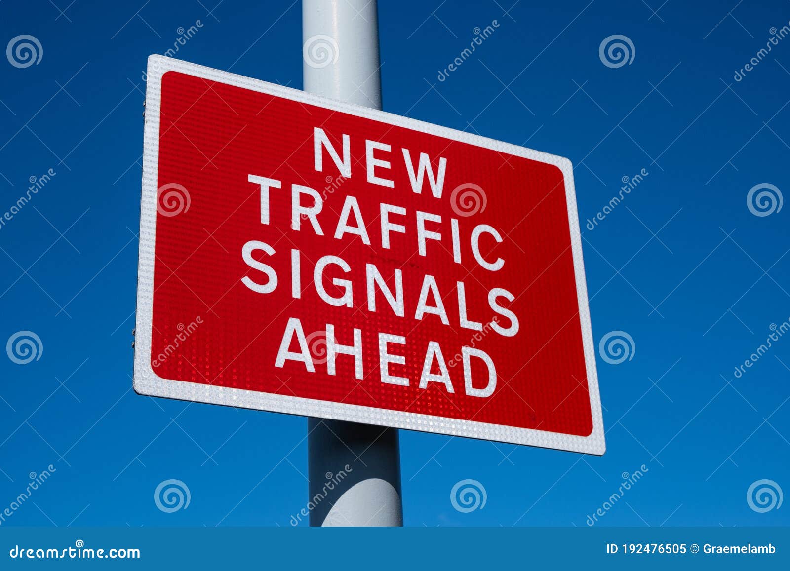 New Traffic Signals Ahead Sign Maghull May 2020 Stock Image - Image of ...