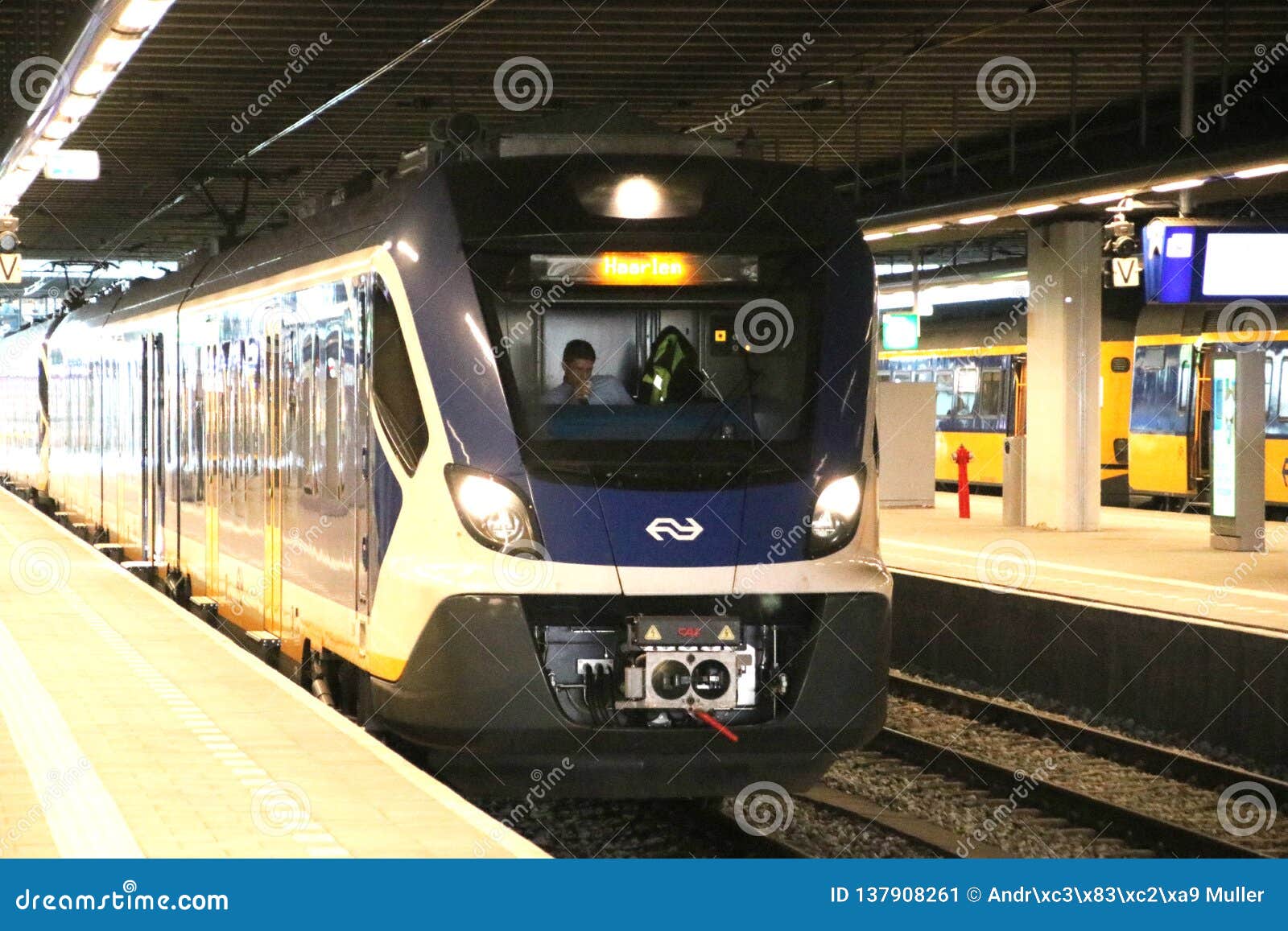 New Train Type CAF Civity Along the Platform at Den Haag Centraal ...