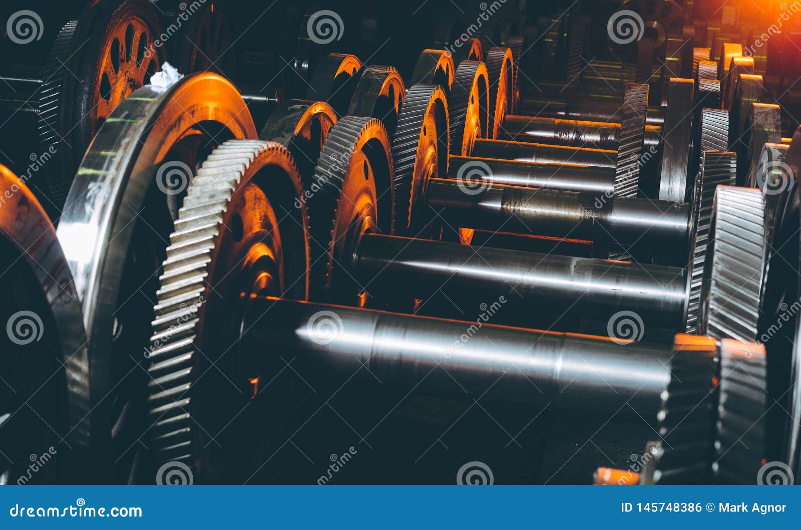 New Train Wheels on the Factory Stock Photo - Image of steel, business ...