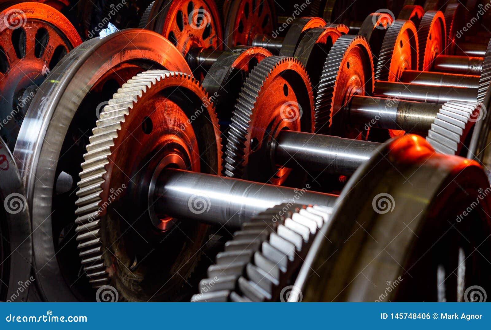 New Train Wheels on the Factory Stock Photo - Image of manufacture ...