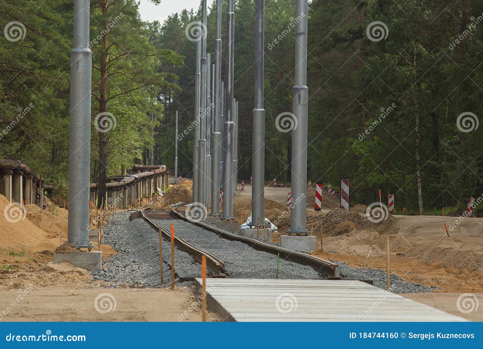 New Tramway Track Construction Stock Photo - Image of outdoors ...