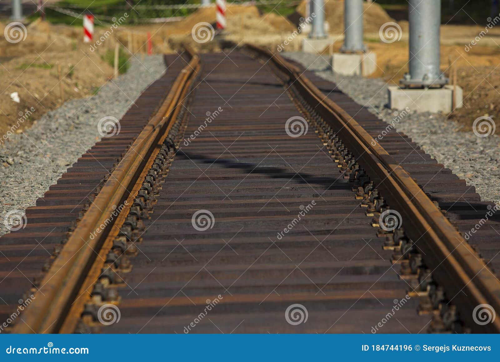 New Tramway Track Construction Stock Photo - Image of work ...