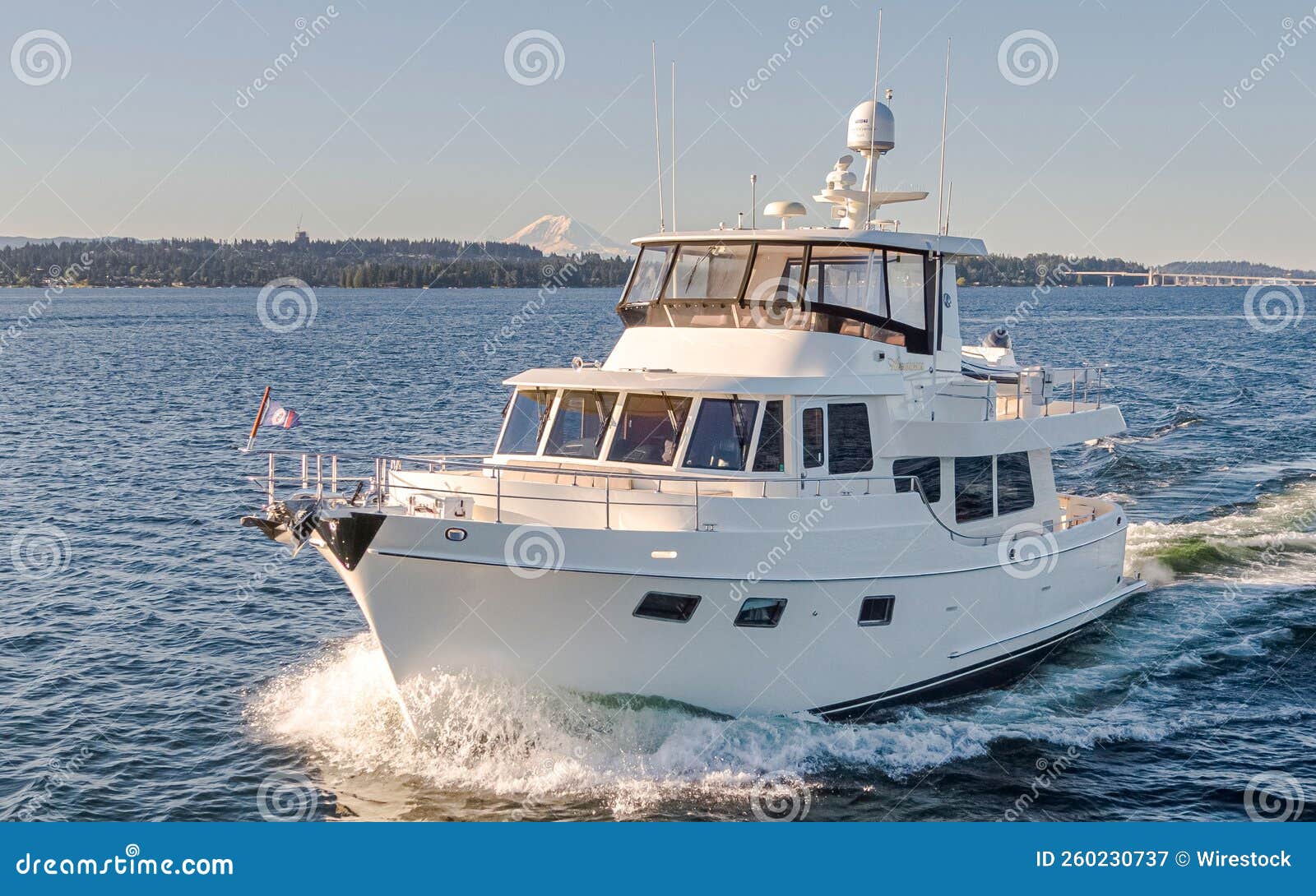 New Trawler Yacht Sailing in Seattle Editorial Photography - Image of ...