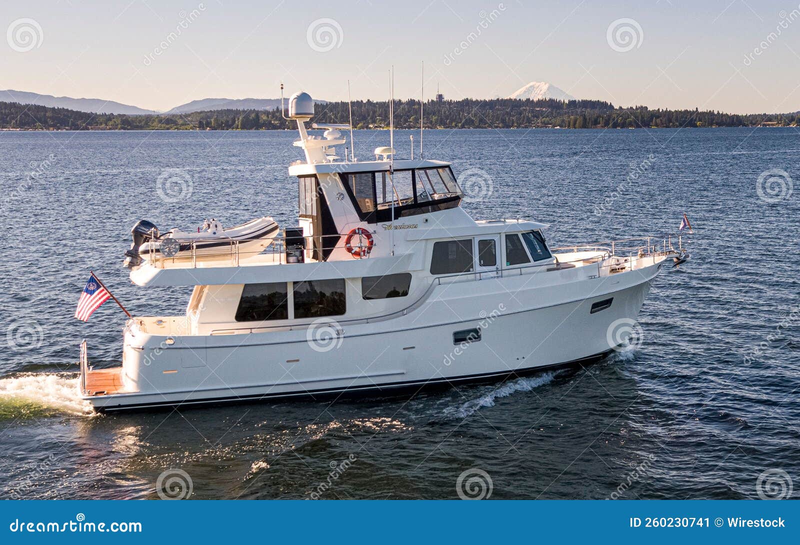 New Trawler Yacht Sailing in Seattle Editorial Photo - Image of ship ...