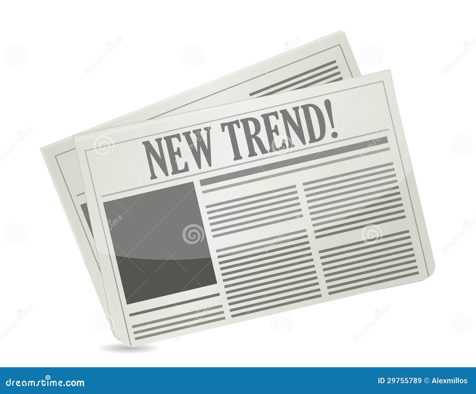New Trend newspaper stock illustration. Illustration of information ...