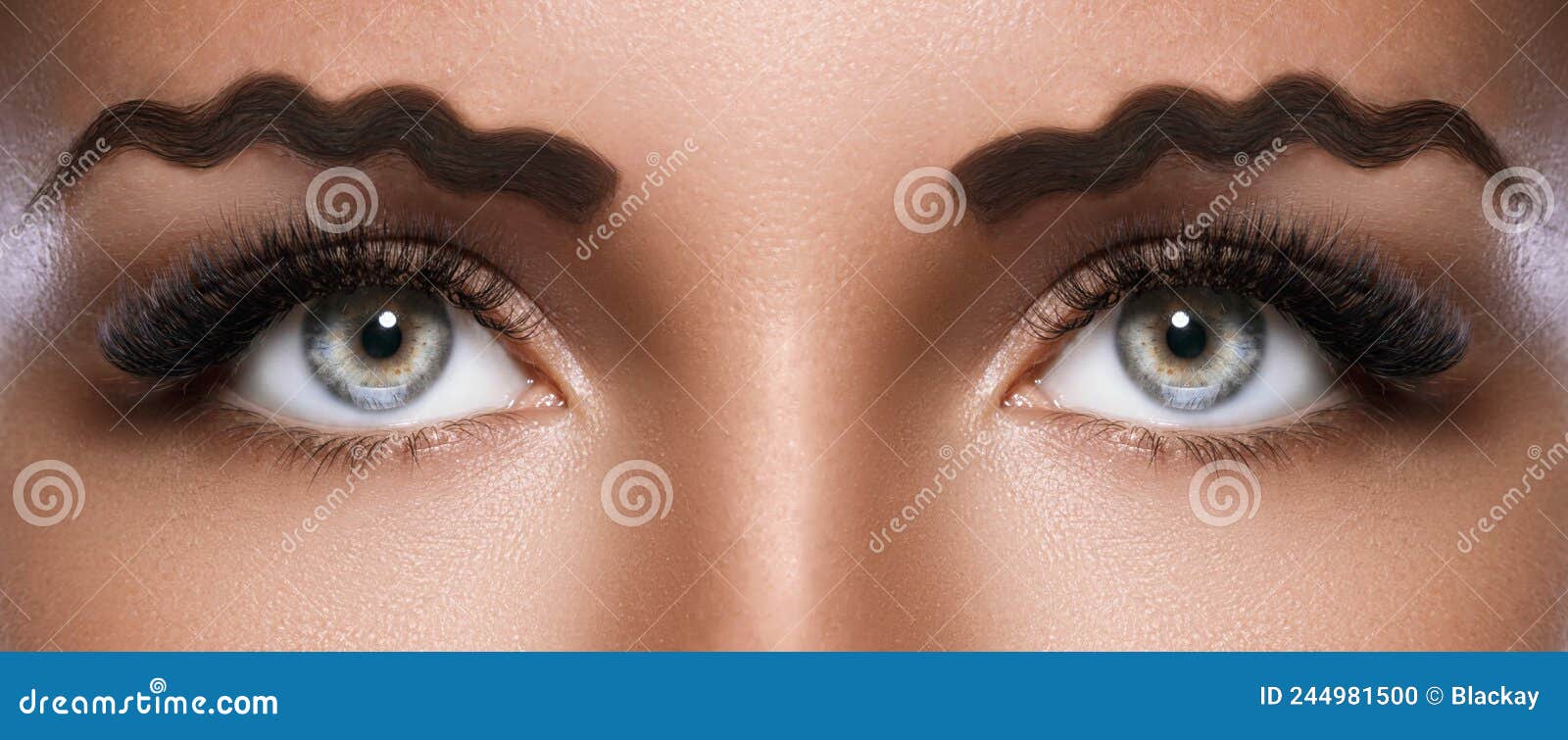 New Weird Trend - Squiggle or Wavy Eyebrows Stock Photo - Image of ...