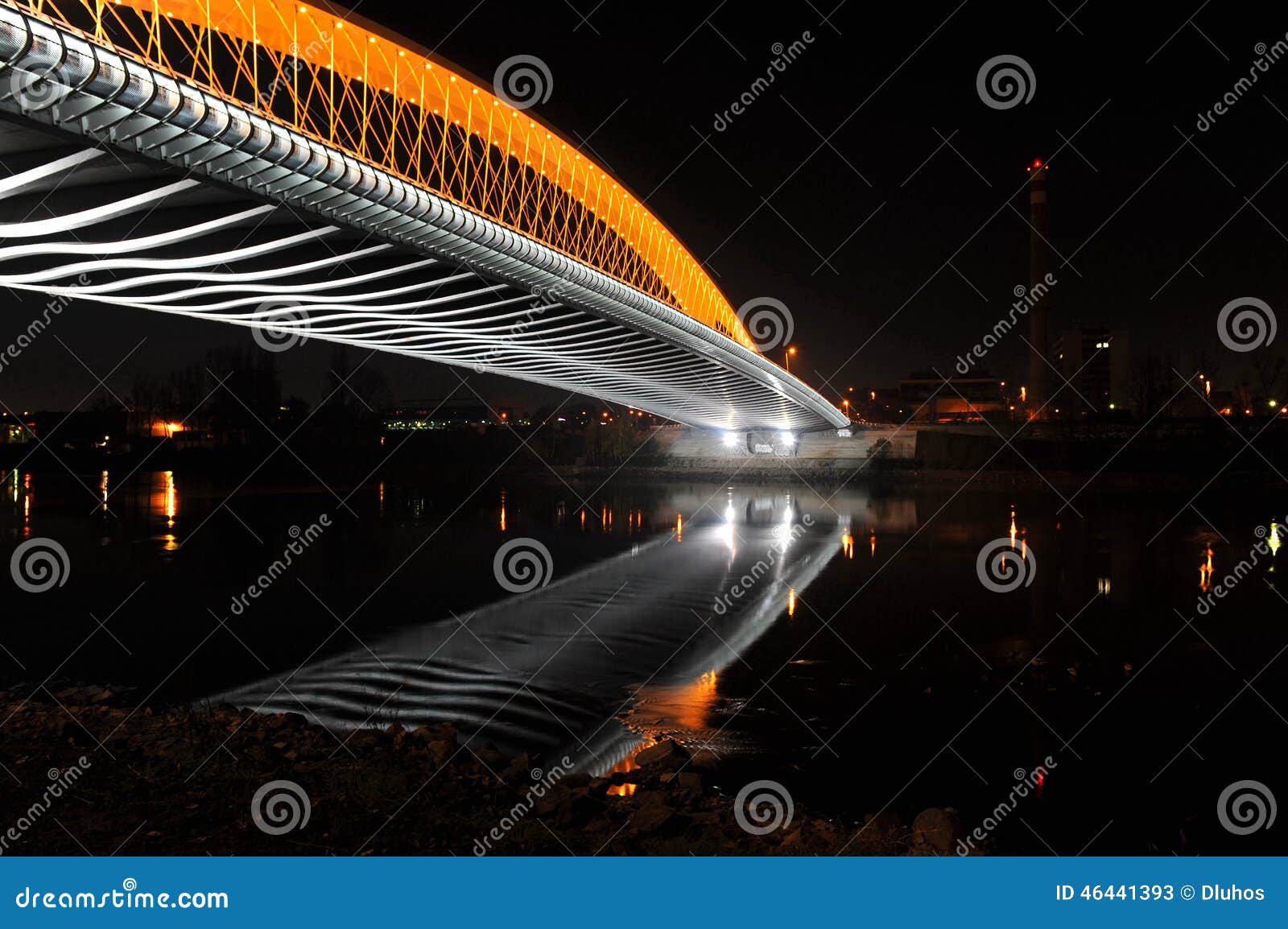 New Troja bridge. editorial stock photo. Image of lighting - 46441393