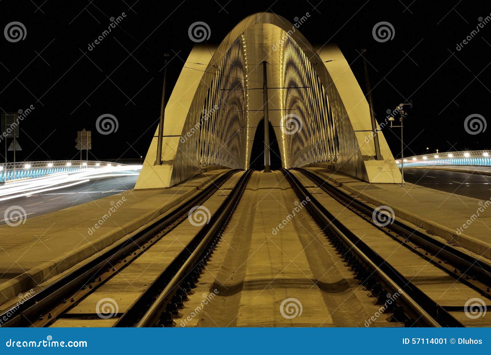 New Troja bridge. stock image. Image of troja, night - 57114001