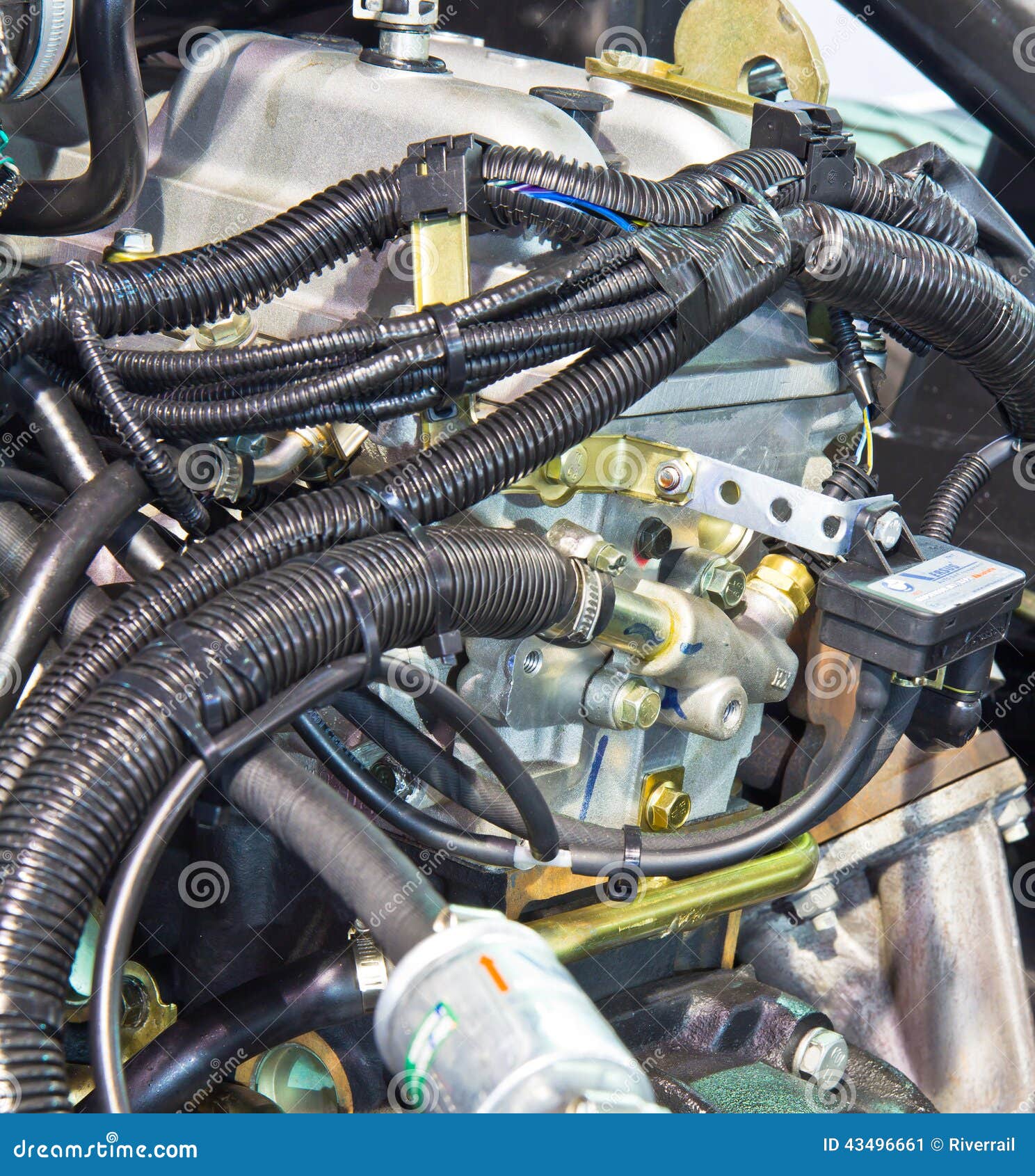 New truck engine stock image. Image of horsepower, evolution - 43496661