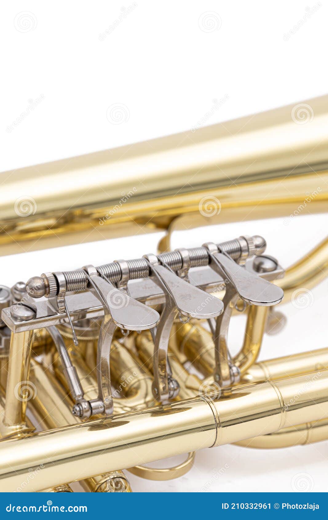 New Trumpet Isolated Above White Background Stock Image - Image of ...