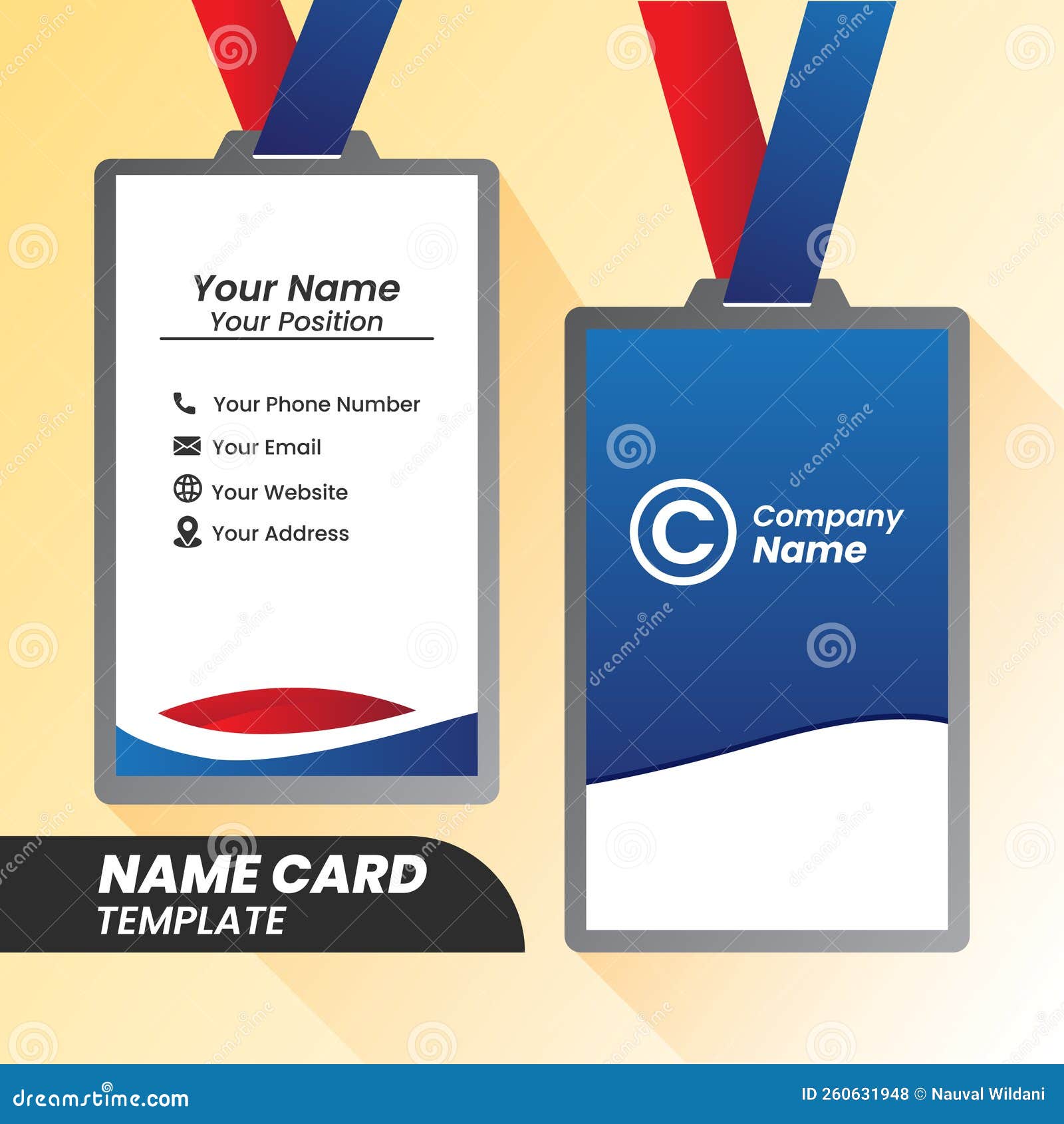 Two Sided Presentation of Professional Name or Visiting Card Design ...
