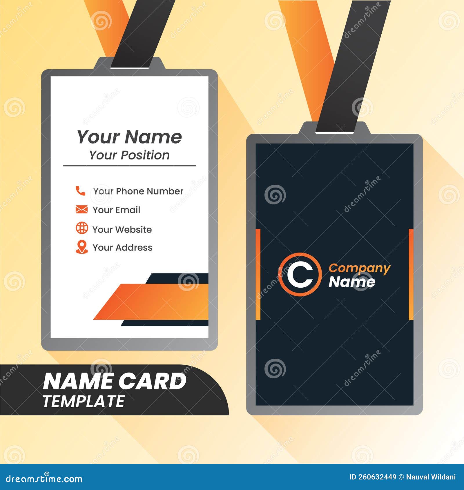 Two Sided Presentation of Professional Name or Visiting Card Design ...