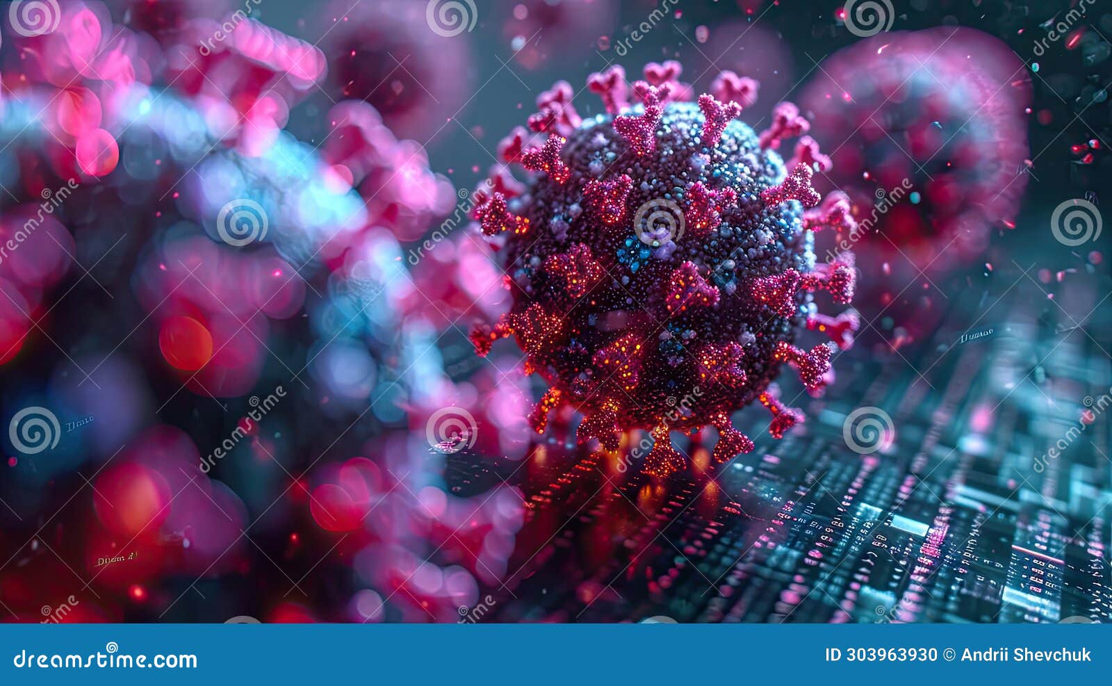 New Type X Virus Viral Cell Stock Illustration - Illustration of biology, bacterial: 303963930