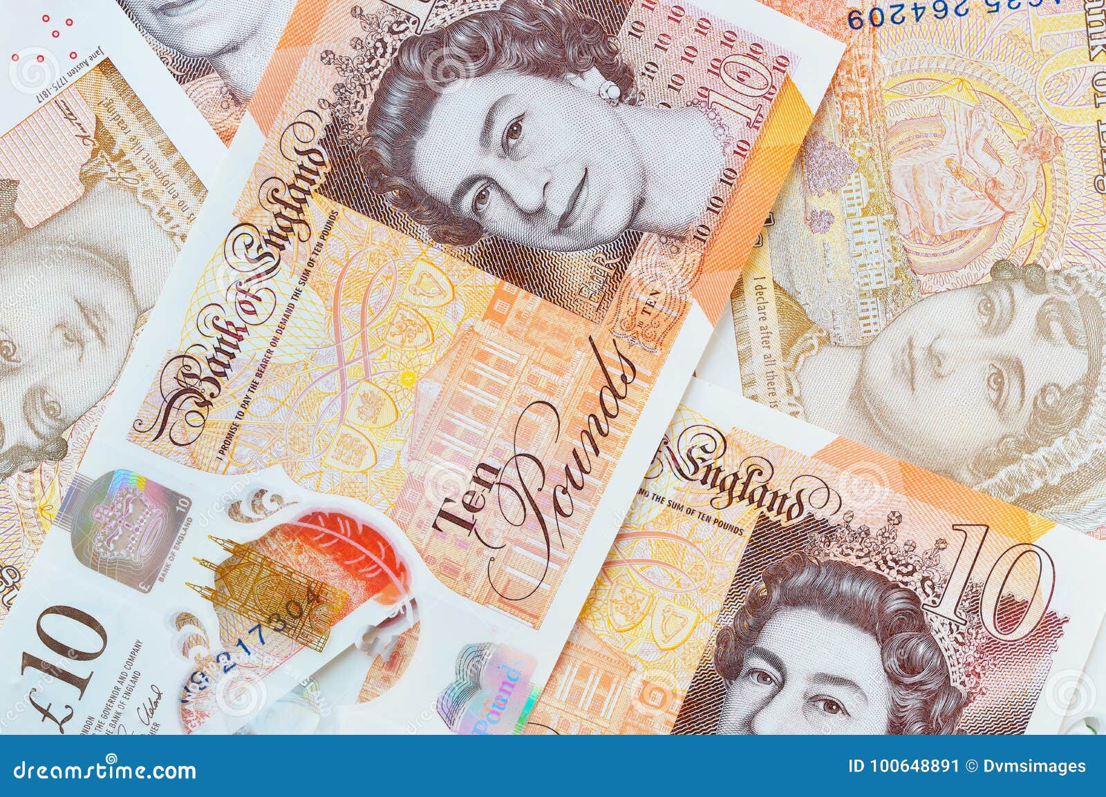 New UK Ten Pound Notes editorial photo. Image of polymer - 100648891