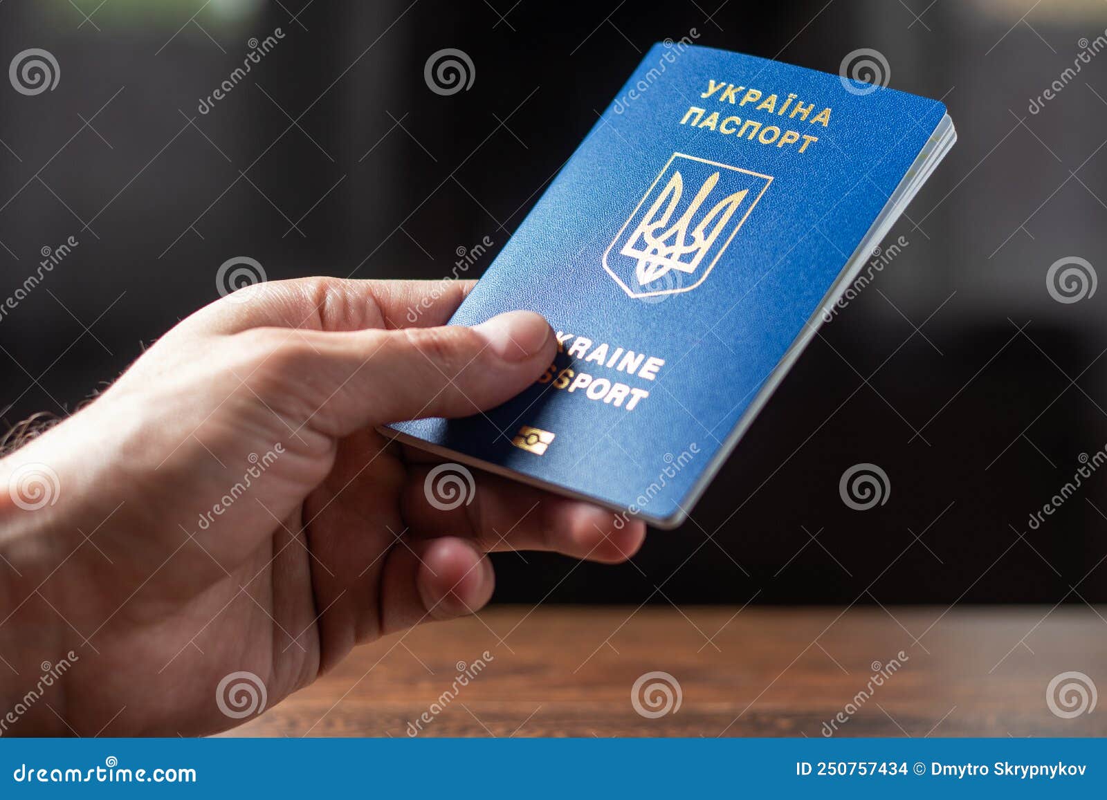 New Ukrainian Blue Biometric Passport with Identification Chip in Hands ... New Ukrainian Blue Biometric Passport with Identification Chip in Hands ...