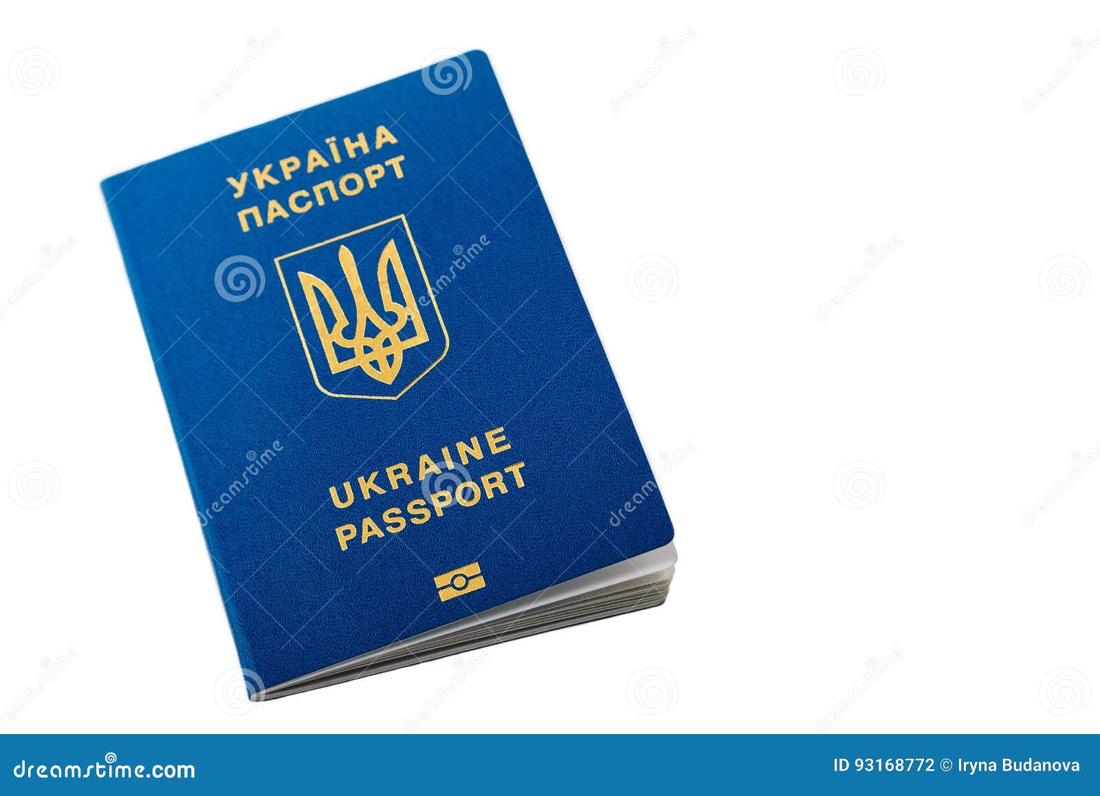 New Ukrainian Blue International Biometric Passport With Identification