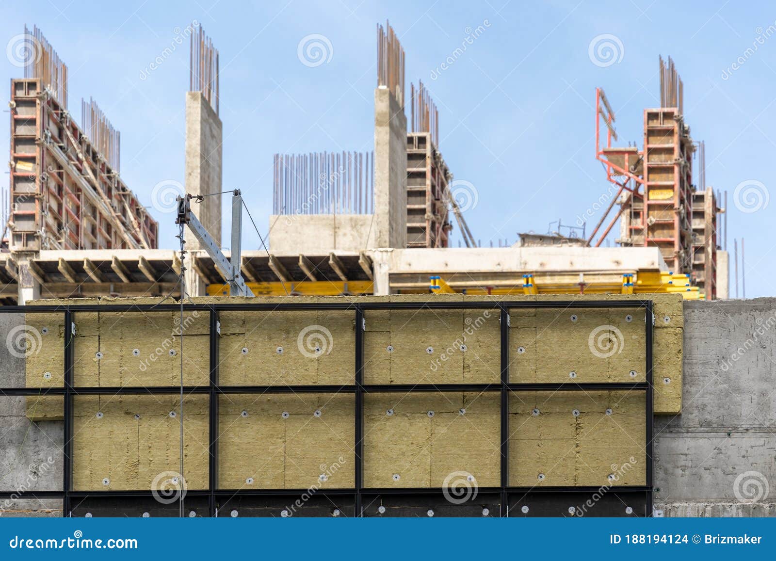 New Unfinished Building at City Construction Site Stock Photo - Image ...