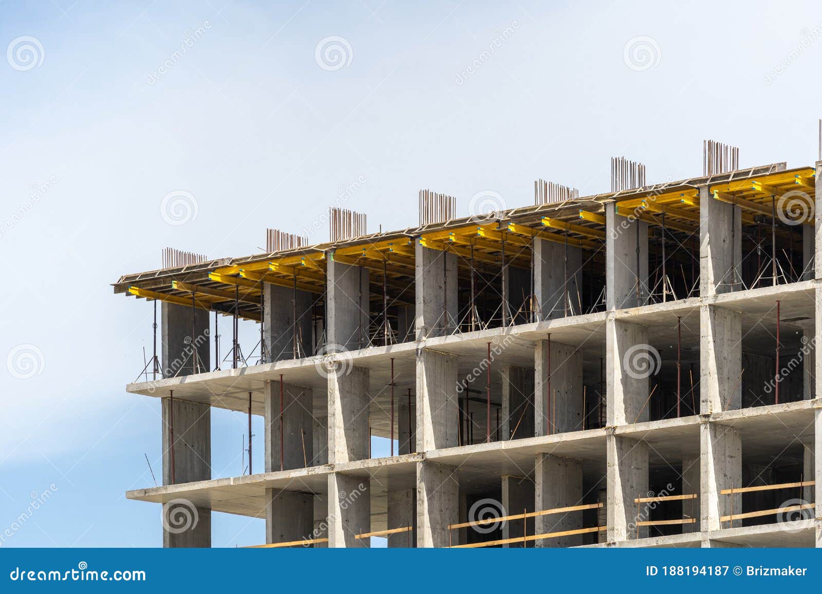 New Unfinished Building at City Construction Site Stock Image - Image ...