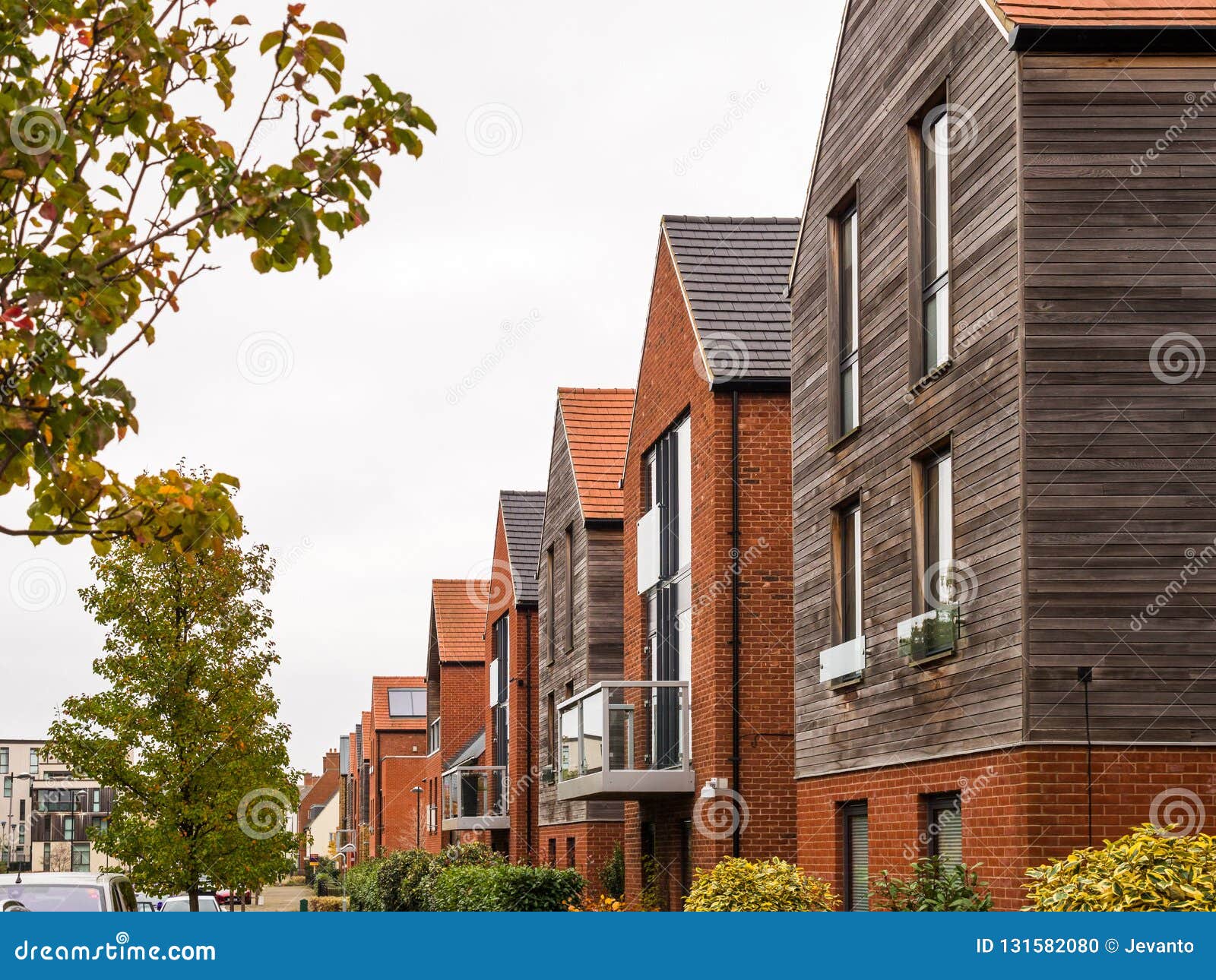 New Unique Design Modern Detached House in England Stock Photo - Image ...
