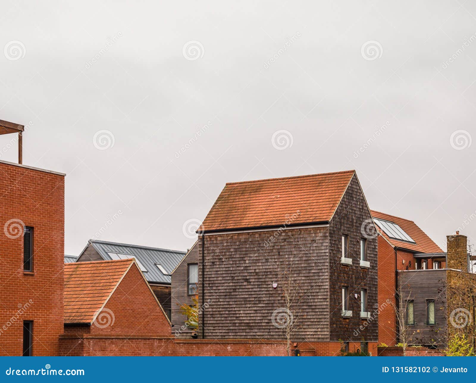 New Unique Design Modern Detached House in England Stock Photo - Image ...