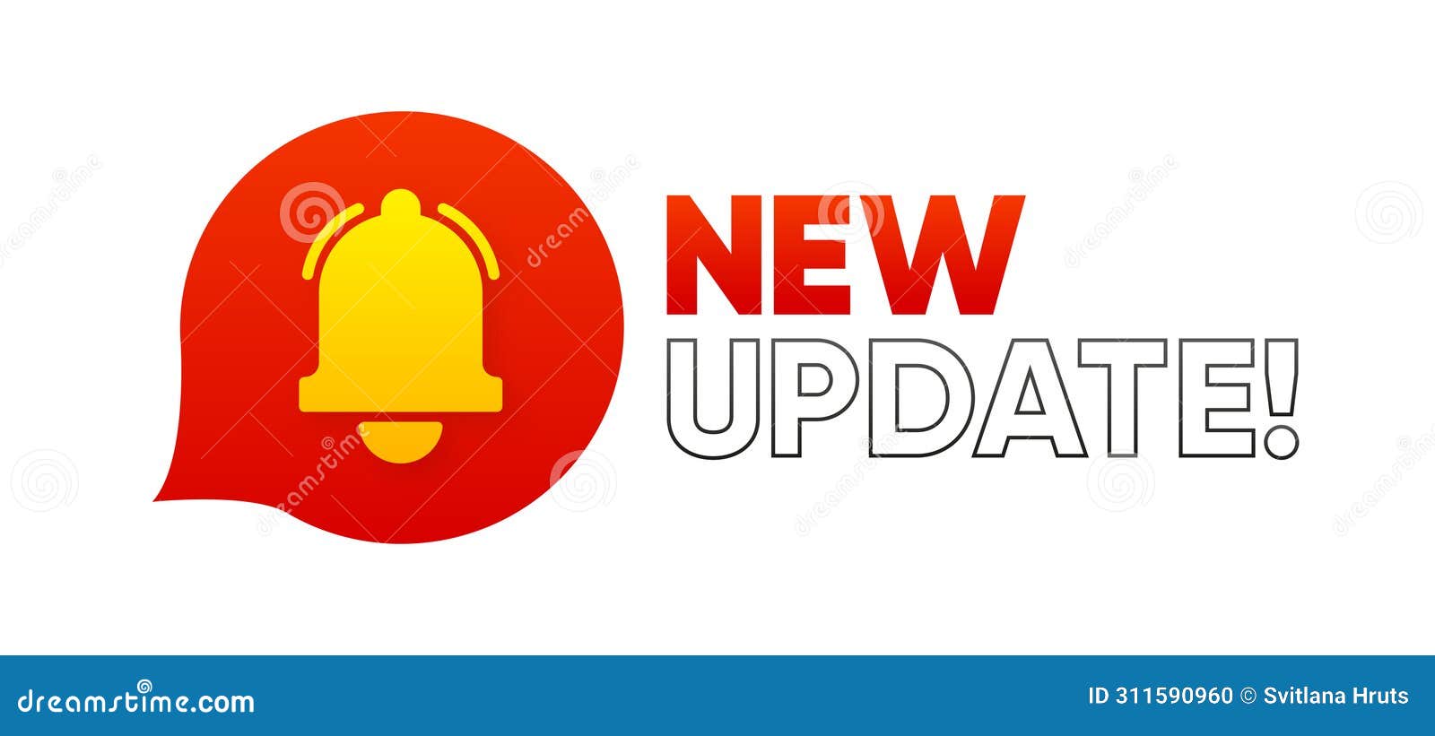 New Update Banner. Modern Banner New Update with Bell. Notification ...