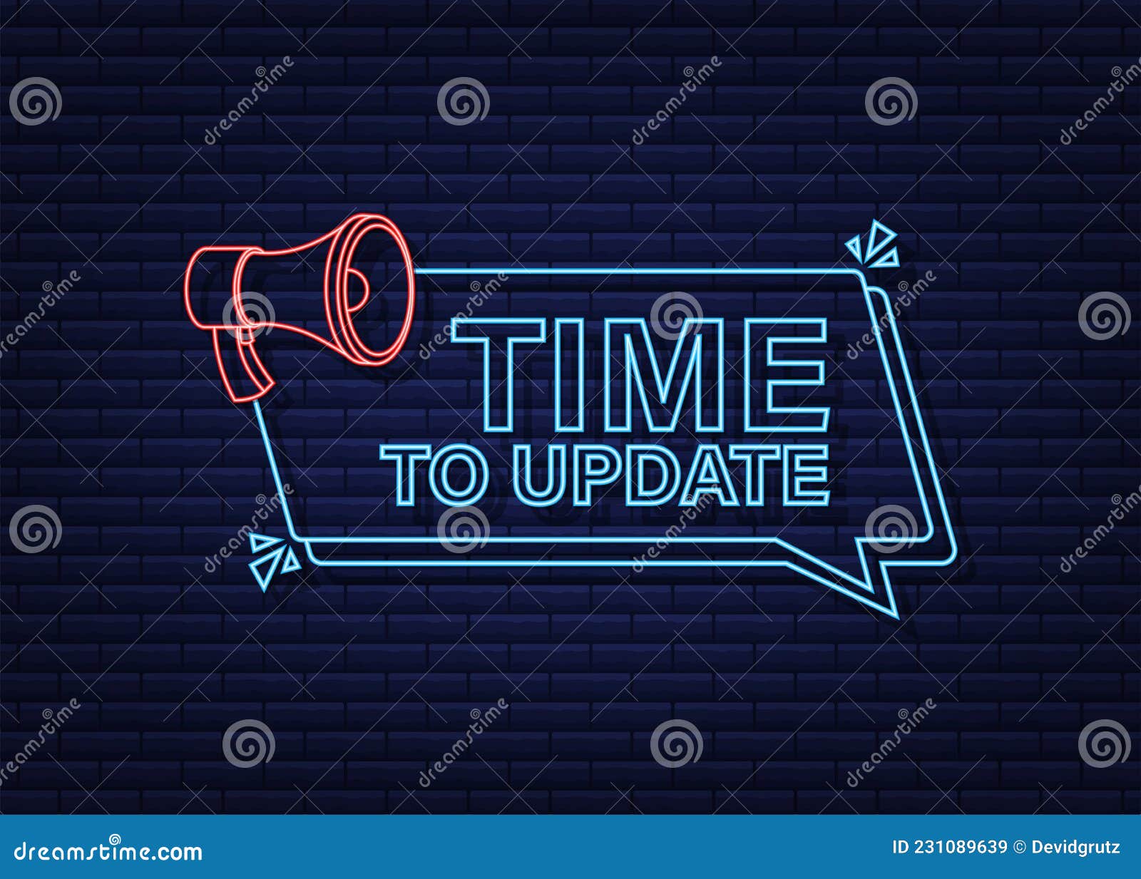 New Update Banner in Modern Style. Neon Icon. Web Design. Vector Stock ...