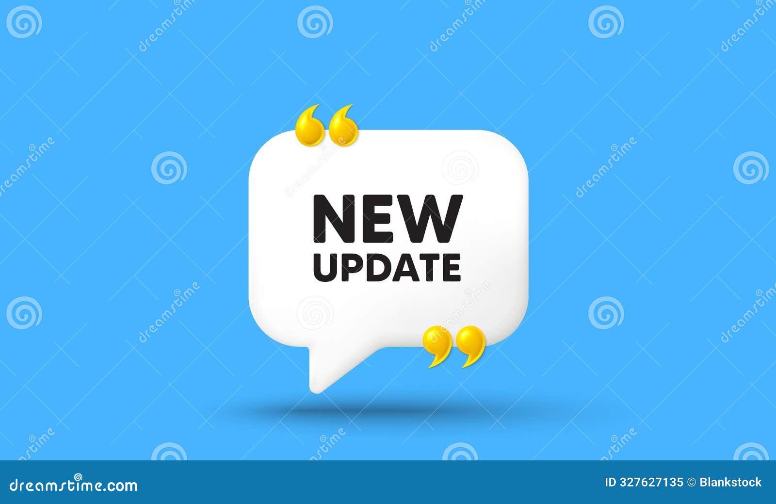 New Update Icon. Special Offer Sign. Chat Speech Bubble 3d Icon. Vector ...