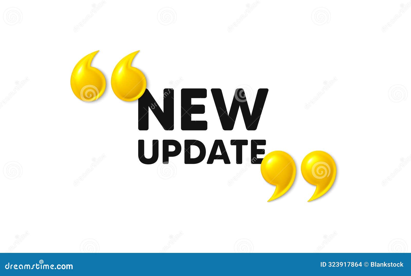 New Update Icon. Special Offer Sign. 3d Quotation Marks. Vector Stock ...