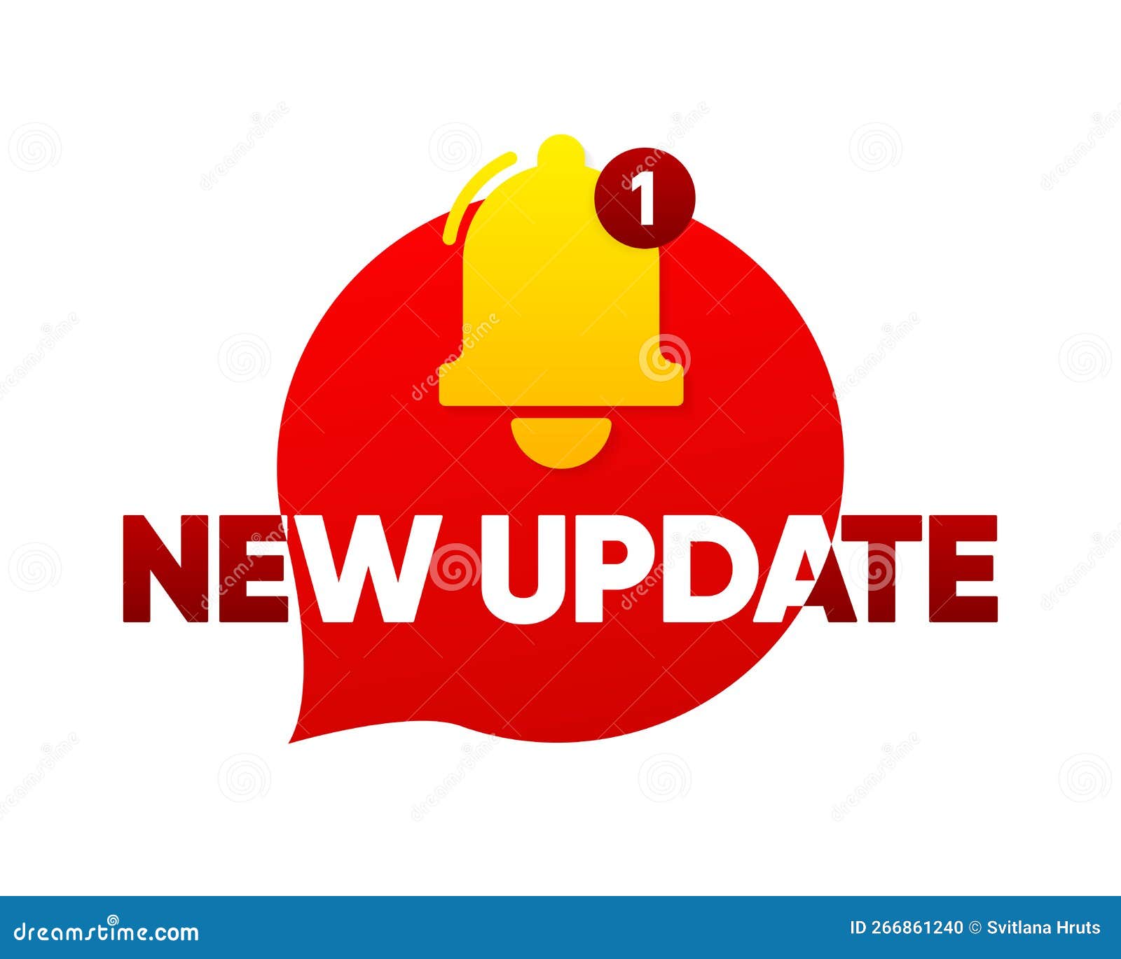 New Update Red Banner. Modern Label New Update with Bell. Web Banner ...