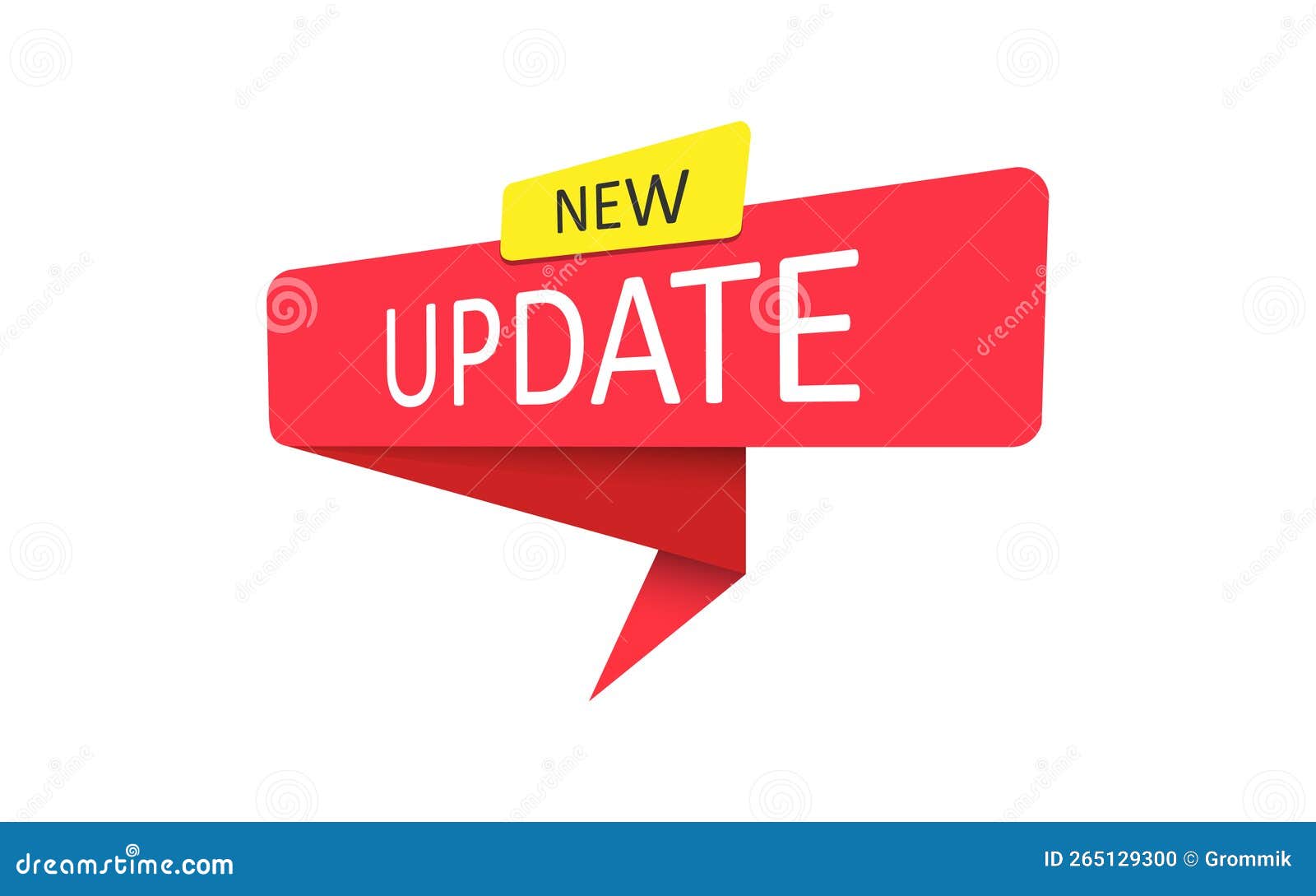 New Update. a Red Banner, Pointer, Sticker, Label or Speech Bubble for ...