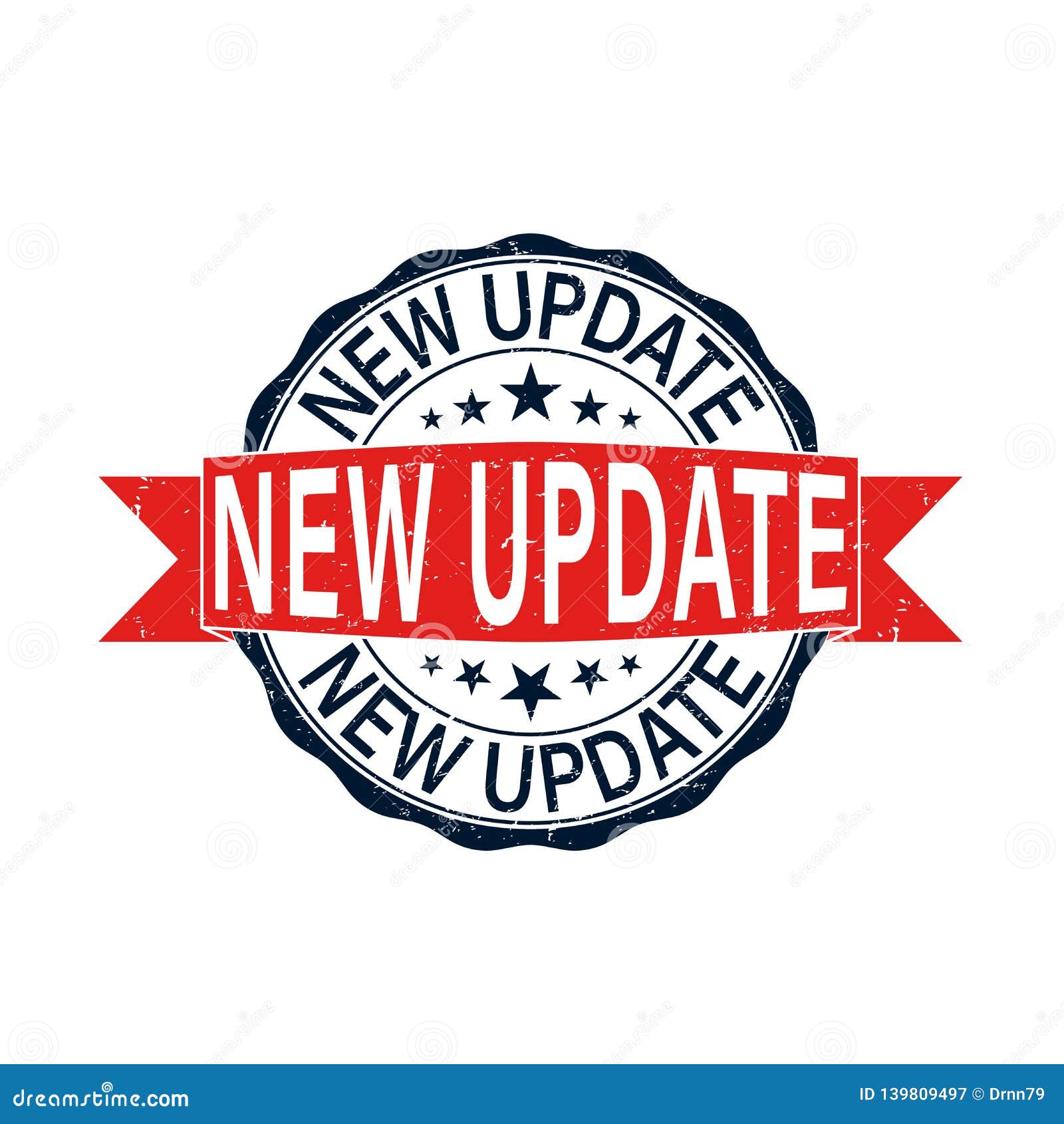 New Update Red Rubber Web Stamp with Stars Stock Illustration ...