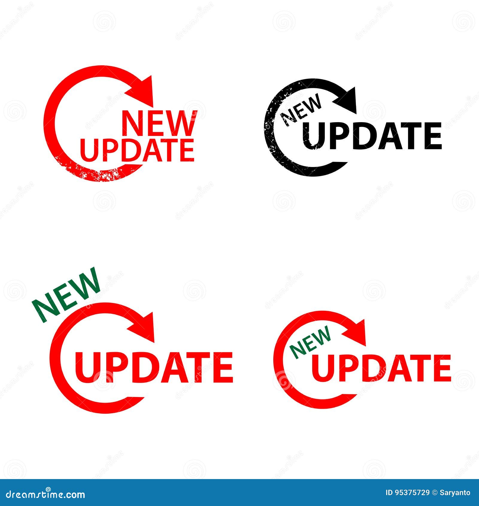 New update sign stock vector. Illustration of isolated - 95375729