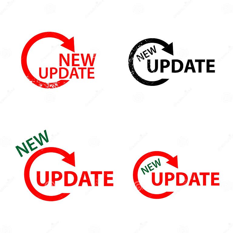 New update sign stock vector. Illustration of isolated - 95375729