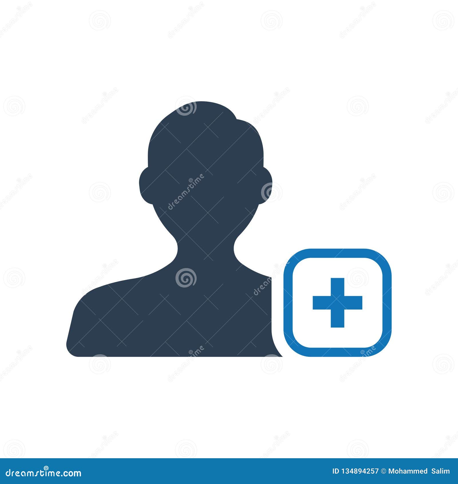 New User Add Icon stock vector. Illustration of social - 134894257