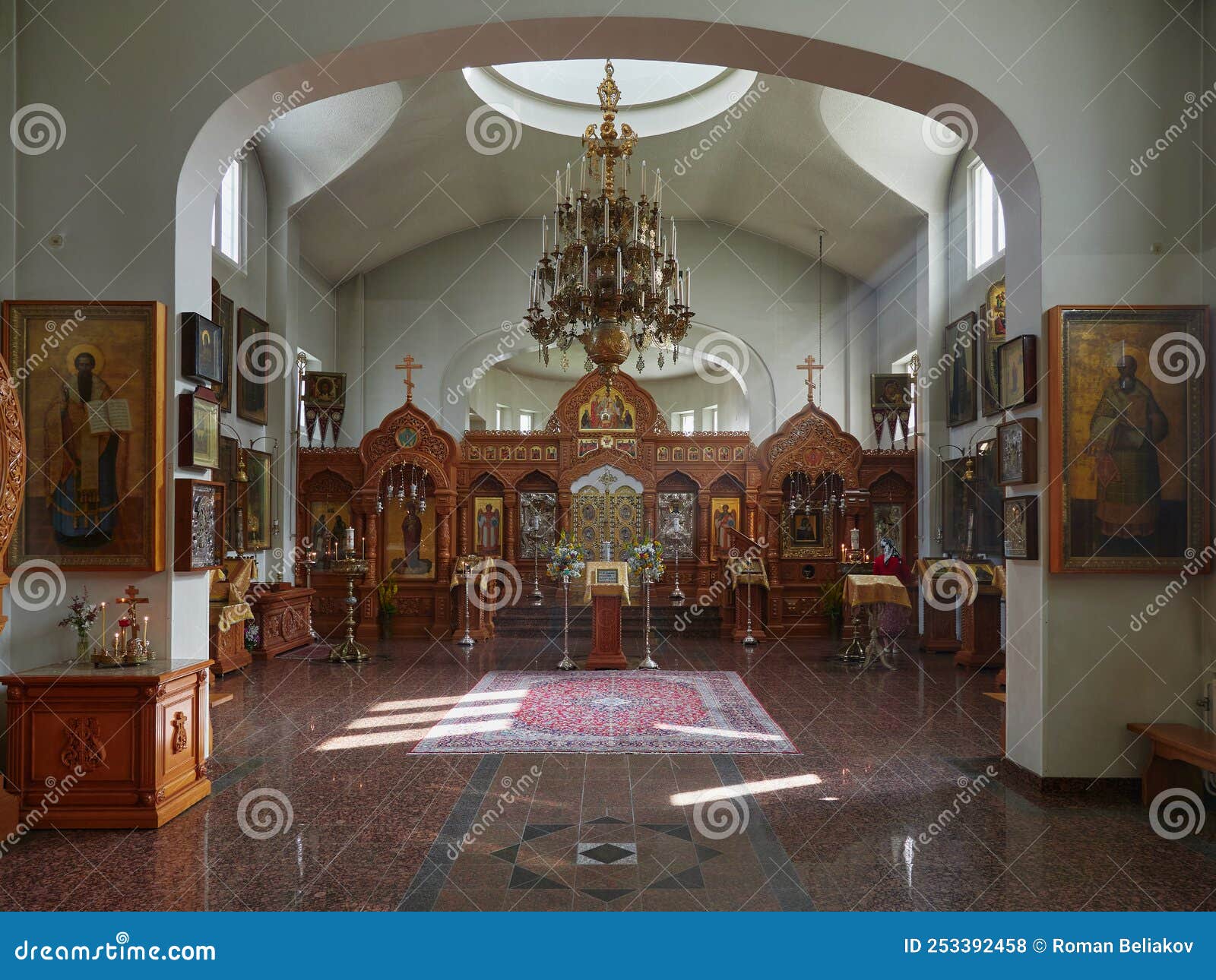 New Valaam Orthodox Monastery. Stock Photo - Image of peaceful, blue ...