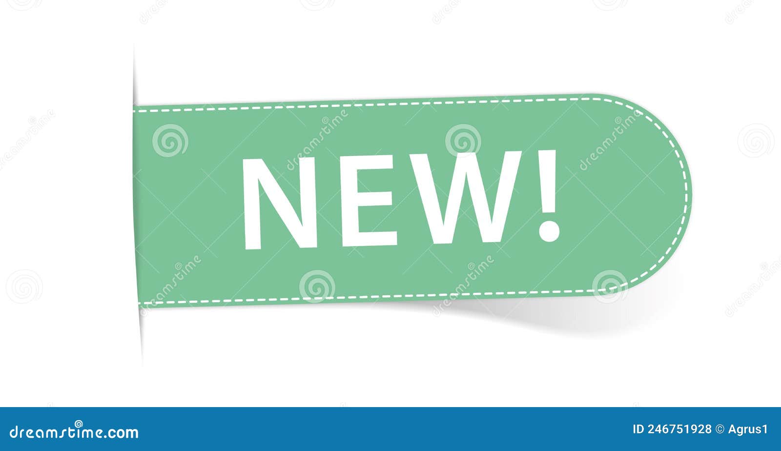 NEW! - Vector Green Label Banner on White Background Stock Vector ...