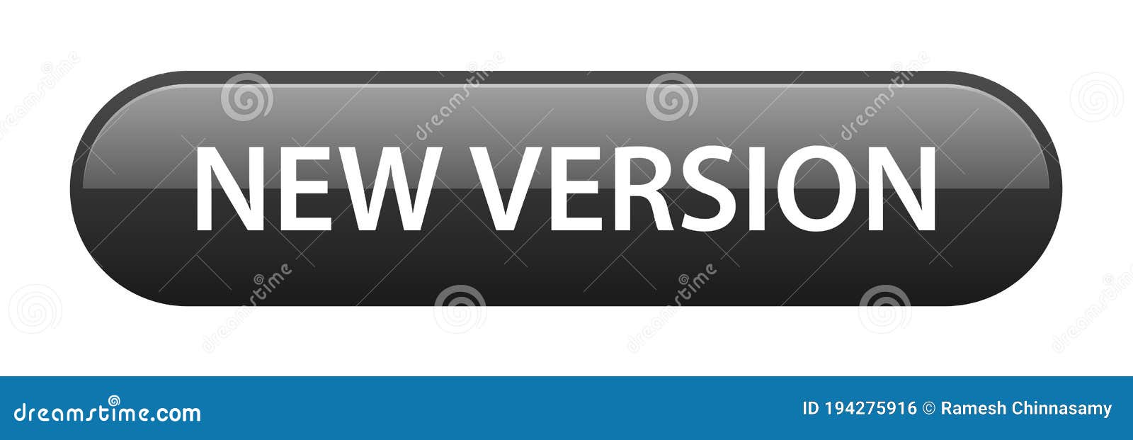 New version button stock vector. Illustration of black - 194275916